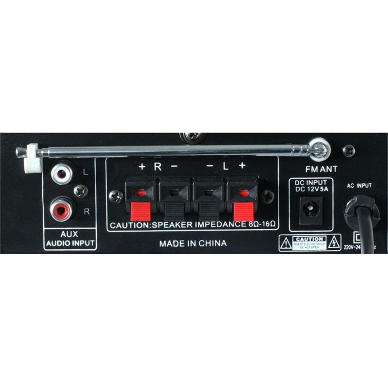 Skytronic AV-360 Amplificatore Hi Fi 80 Watt, ingressi RCA, AUX, USB e ...