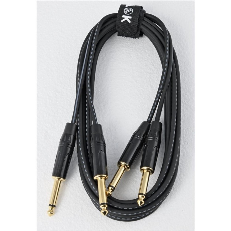 QuikLok JUST/KEY-3 Cavo per Strumenti 2 Jack Mono/2 Jack Mono 3 Metri